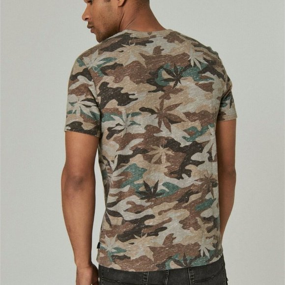 Lucky Brand | Shirts | Lucky Brand Mens Camo Weed Leaf T Shirt ...